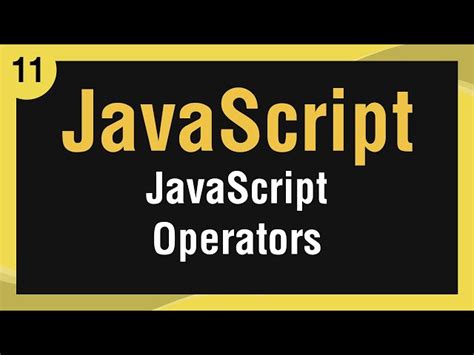 Learn Javascript In Arabic 11 Javascript Operators