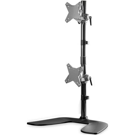 Buy Startech Com Vertical Dual Monitor Stand Ergonomic Desktop Stacked Two Monitor Stand Up To