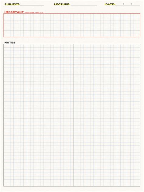 Old School Notes Grid Pdf