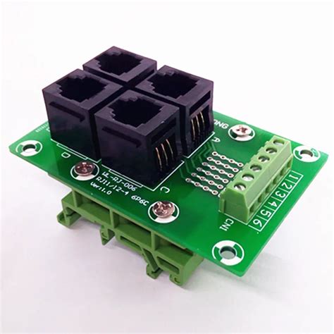 RJ RJ P C Jack Way Buss Breakout Board Terminal Block Connector In Terminal Blocks