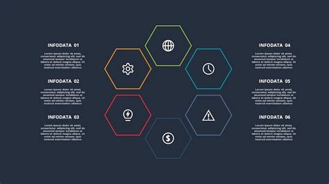 Concepto clave para infografía con opciones de 6 pasos partes o