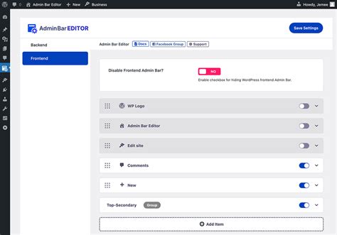 Admin Bar Editor 8211 Hide Toolbar By User Roles Para Wordpress Descargar