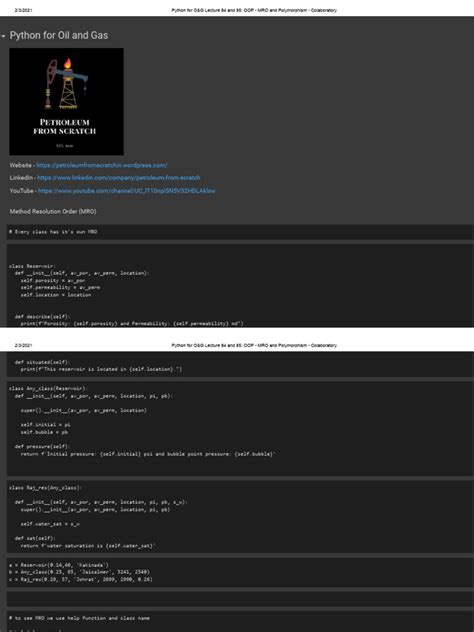 Python For Og Lecture 84 And 85 Oop Mro And Polymorphism Pdf Class Computer Programming