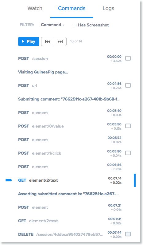 Test Annotation Sauce Labs Documentation