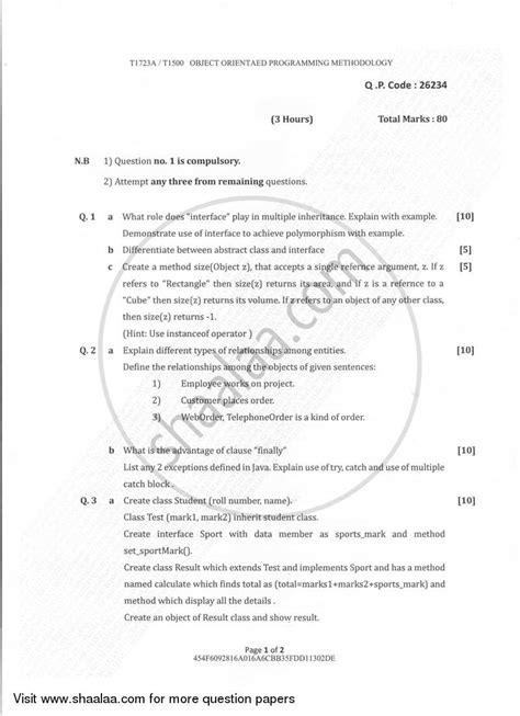 Object Oriented Programming Methodology 2017 2018 Be Computer