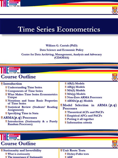 Lecture Notes Ts Econometrics Pdf Stationary Process Ordinary Least Squares