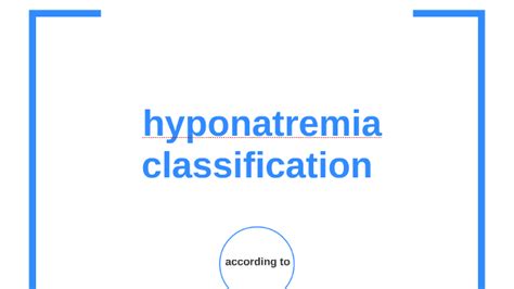 Hyponatremia Classification By M Magdy On Prezi
