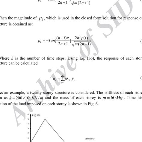 The Loading Considered In Example Download Scientific Diagram