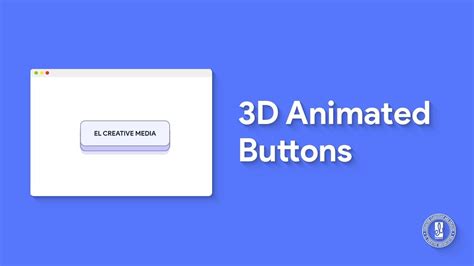 3d animation button only with html and css live coding el creative media youtube