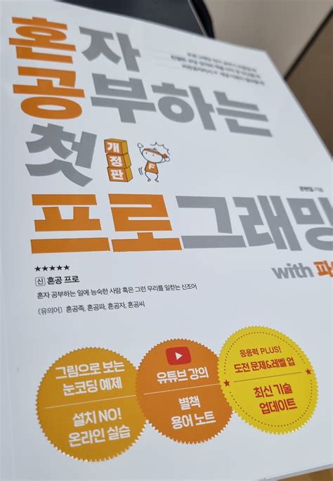 혼자 공부하는 첫 프로그래밍 With 파이썬 서평