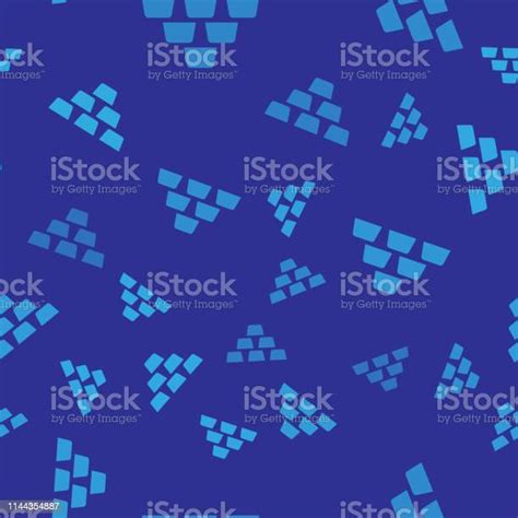 블루 골드 바 아이콘 파란색 배경에 고립 된 완벽 한 패턴입니다 은행 업무 개념입니다 벡터 일러스트 0명에 대한 스톡 벡터 아트