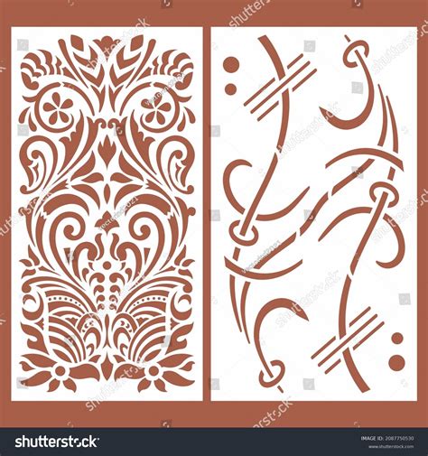 Cnc Cutting Laser Cutting Design Vector Stock Vector Royalty Free 2087750530 Shutterstock