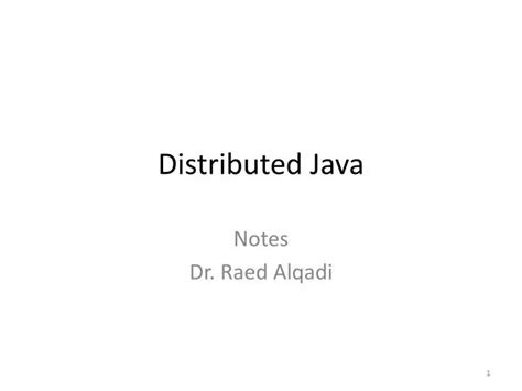 Ppt Distributed Java Powerpoint Presentation Free Download Id2204814