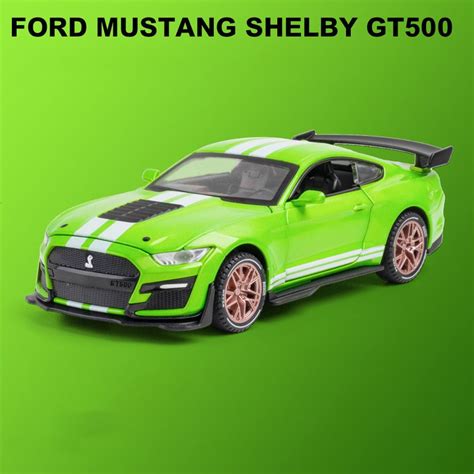 ₩15884에서 다이 캐스트 모델 카 1 32 머스탱 쉘비 Gt500 Gt350 슈퍼카 고 시뮬레이션 자동차 모델 합금 인기 백 키드 장난감 자동차 4 오픈 도어 어린이