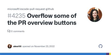 Overflow Some Of The Pr Overview Buttons · Issue 4235 · Microsoft