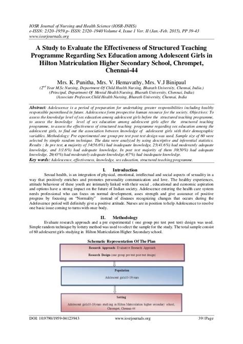 A Study To Evaluate The Effectiveness Of Structured Teaching Programm