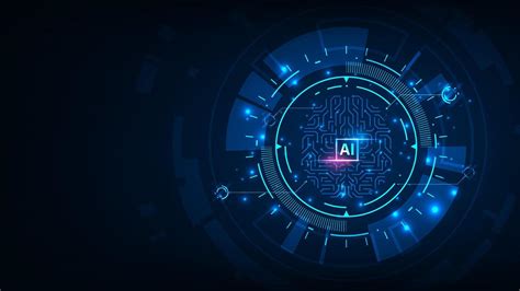 Artificial Intelligence Hardware Microchip Concept Giowing Connection Hologram Line Brain