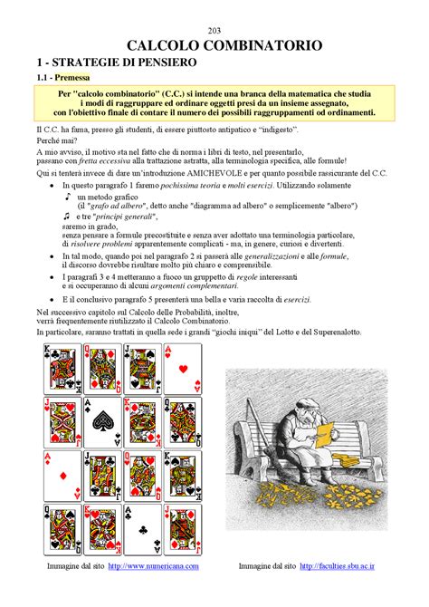 Calcolo Combinatorio Formule E Principi Docsity