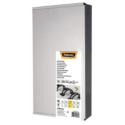 Shop Fellowes Wire Binding Element 10mm Black Pack Of 100 53265
