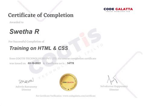 Swetha Ravi On Linkedin Empowering My Skills With Hands On Html And