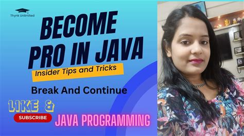 Break And Continue Jump Statement In Java Youtube