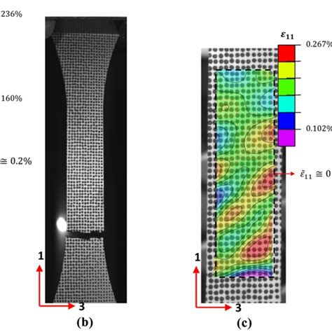 A Dic Computed Lagrangian Surface Strain Field At The 02