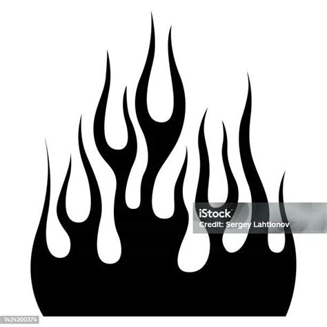 흰색 배경에 고립 된 화재 불꽃 부족 문신 디자인 불길에 대한 스톡 벡터 아트 및 기타 이미지 불길 일러스트레이션 차