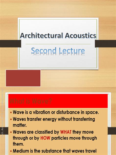 2nd Lecture Pdf Acoustics Sound