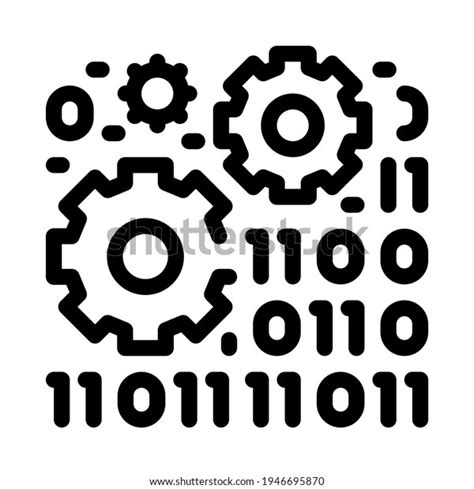 Programming Coding Process Machine Learning Line Stock Vector Royalty Free 1946695870