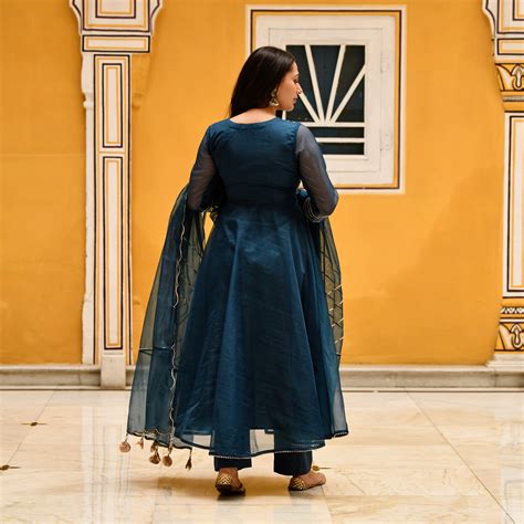 Buy Urbanstree Darpan Blue Designer Traditional Suit Set For Women Online