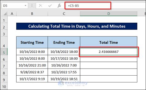 How To Calculate Total Time In Excel 6 Suitable Examples