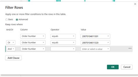 power query filter rows basic ui bug microsoft fabric community
