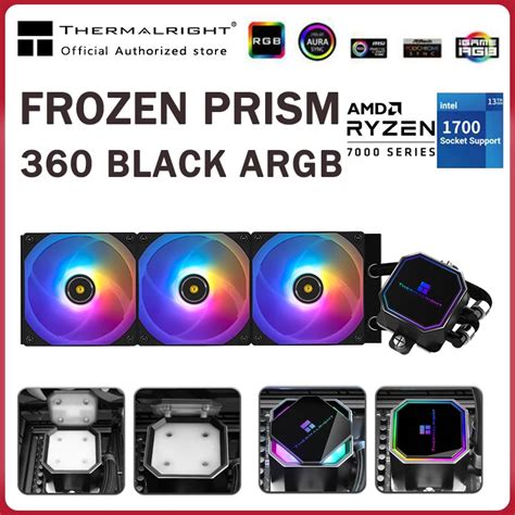 Thermalright 프로즌 프리즘 240 360 블랙 Argb 수냉식 라디에이터 5v Cpu 팬 액체 냉각기