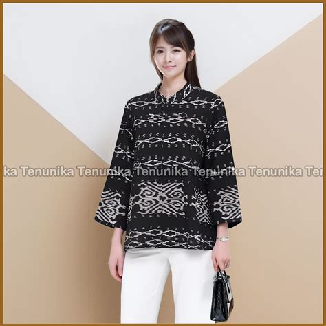 Jual Blouse Tenun Blus Tenun Baju Tenun Kemeja Tenun Wanitawarna