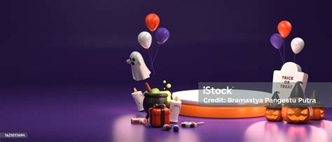 복사 공간 영역이 있는 할로윈을 위한 수평 포스터 및 배너 3d 렌더링 0명에 대한 스톡 사진 및 기타 이미지 0명 10월 3차원 형태 Istock