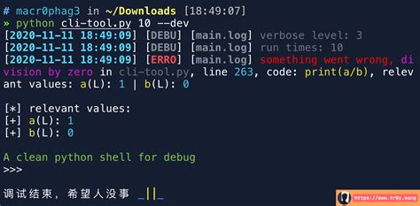 Python 编写 CLI 的技巧分享 Tr y s Blog