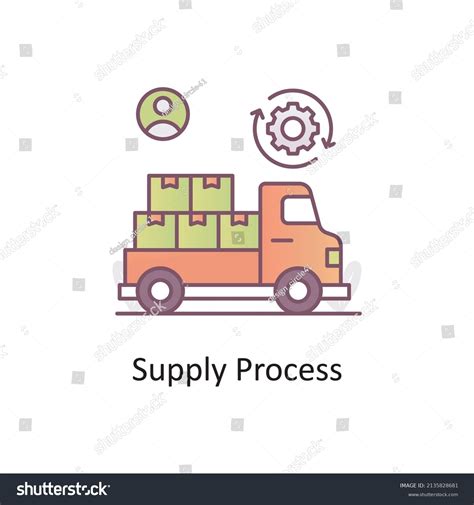 Supply Process Vector Filled Outline Icon Stock Vector Royalty Free