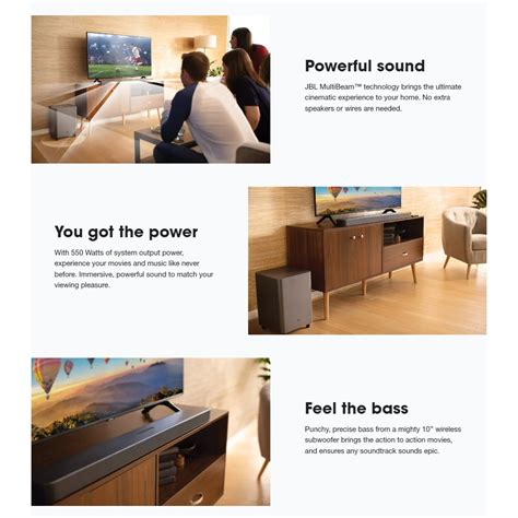 Jbl Bar Multibeam Channel Soundbar With Multibeam Technology And