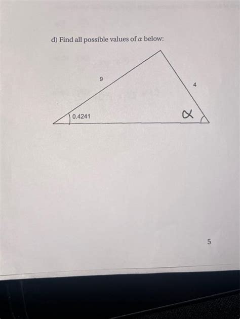 Solved d Find all possible values of α below Chegg