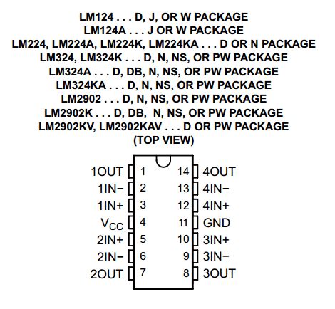 LM324 Datasheet Quad Operational Amplifier Pinout Equivalent
