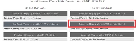 Ffmpeg下载安装和简单应用 开始、 博客园