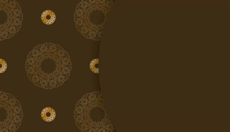로고 또는 텍스트 아래 디자인을위한 추상적 인 골드 패턴갈색 의 배경 0명에 대한 스톡 벡터 아트 및 기타 이미지 0명 금선세공 꽃 식물 Istock