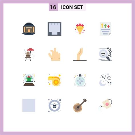 Editable Vector Line Pack Of 16 Simple Flat Colors Of Paper File