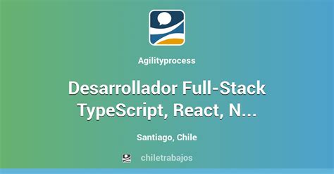 desarrollador full stack typescript react node js santiago