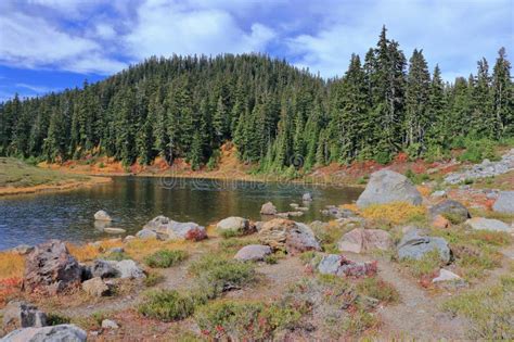 Mount Baker Wilderness With Mazama Lakes In Fall Colors Cascades Range