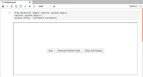jupyter notebook how to show the blockly interface using python