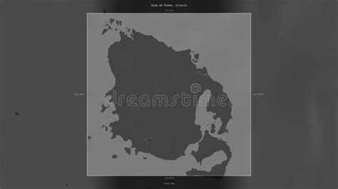 Isle Of Pines France Highlighted And Labelled Bilevel Stock