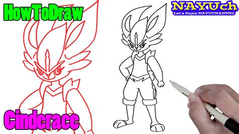 How To Draw Pokemon Cinderace Easy Drawing Step By Step YouTube