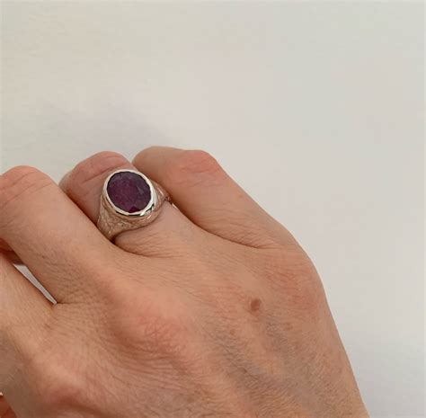 Molten Raspberry Signet Ring Benjamin And The Moon