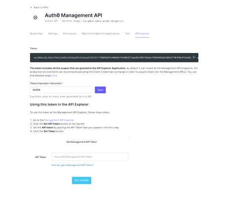 Get Management Api Access Tokens For Testing